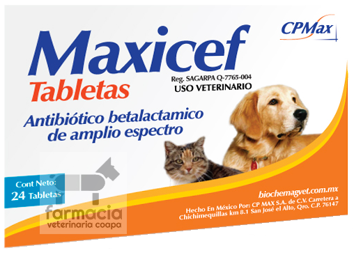 Maxicef tabletas – FARMACIA VETERINARIA COAPA
