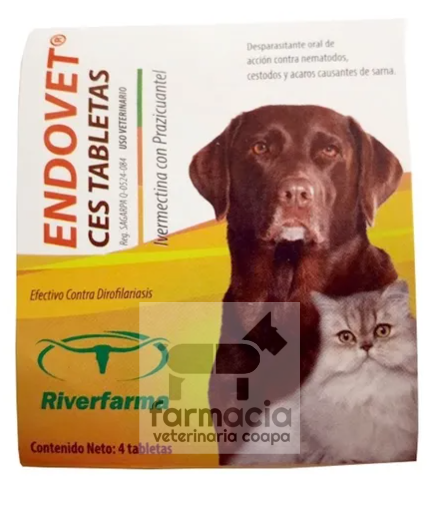 Endovet Ces ( 4 tabs ) – FARMACIA VETERINARIA COAPA